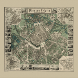 Historischer Stadtplan Leipzig 1847 [Format A1]